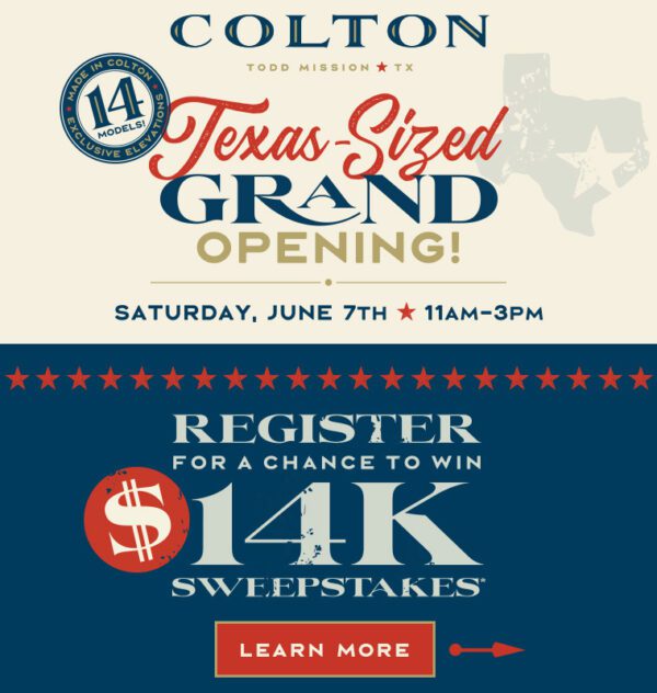 COLTON is a New Community in Todd Mission, TX